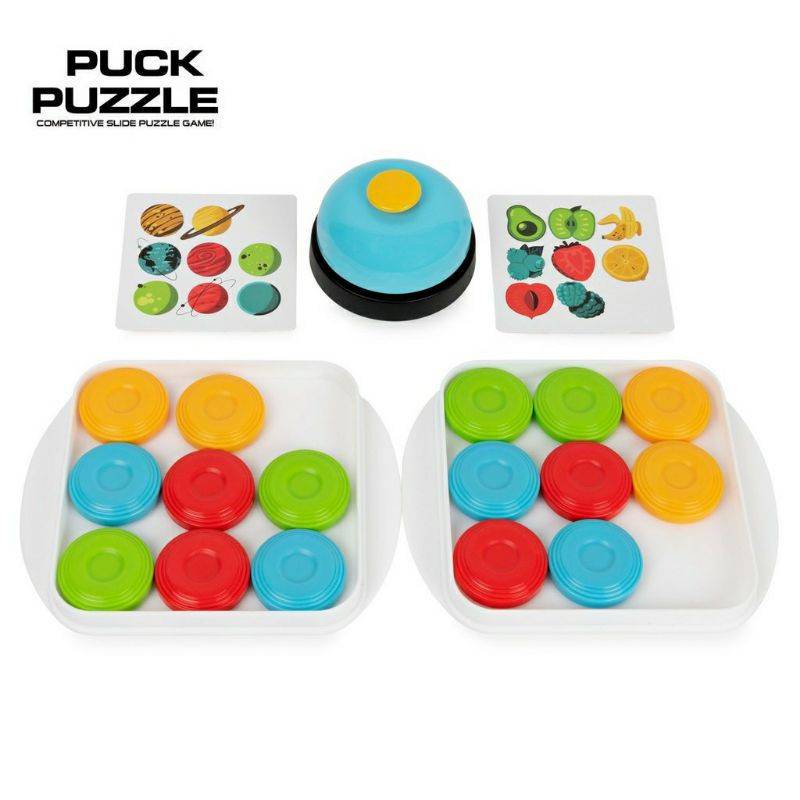 เกมส์กระดาน บอร์ดเกมส์ Puck puzzle game (Quick pucks) แข่งกันเลื่อน ...