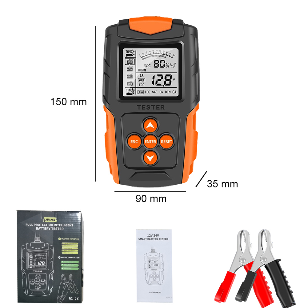 12V24V Battery Voltage Tester Universal Auto Battery Analyzer Charging ...