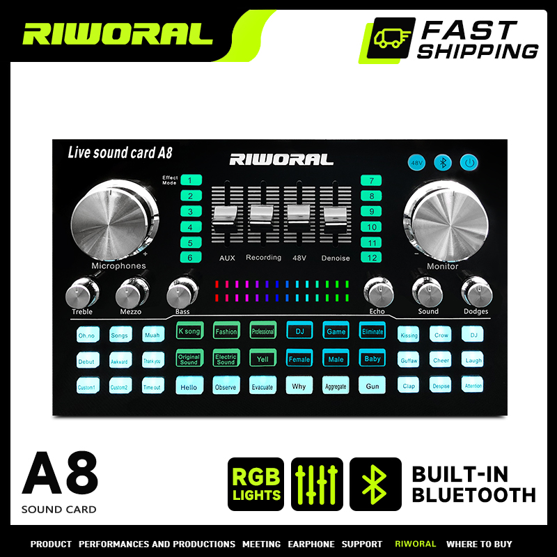 RIWORAL Q-24 การ์ดเสียง Sound card เครื่องเสียงมืออาชีพ การ์ดเสียง ...
