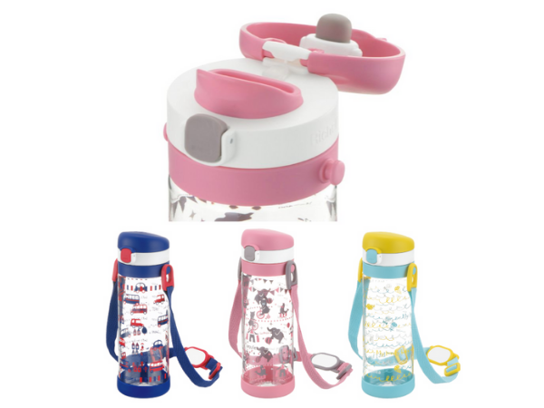 กระติกน้ำรุ่นมีสายคล้อง ฝาหลอดดูดกันสำลัก Richell 450 ml ฝา 2 Step | Lazada.co.th