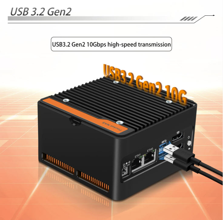 CWWK Mini NAS Server (Mini PC) X86-P5 Intel N100 4C4T Turbo 3.4GHz M.2 ...