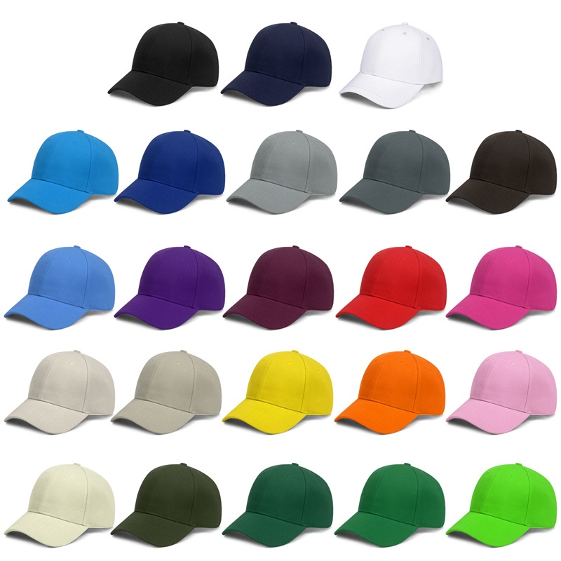 Unisex Simple Black Cap Solid Color Baseball Cap Snapback Caps ...