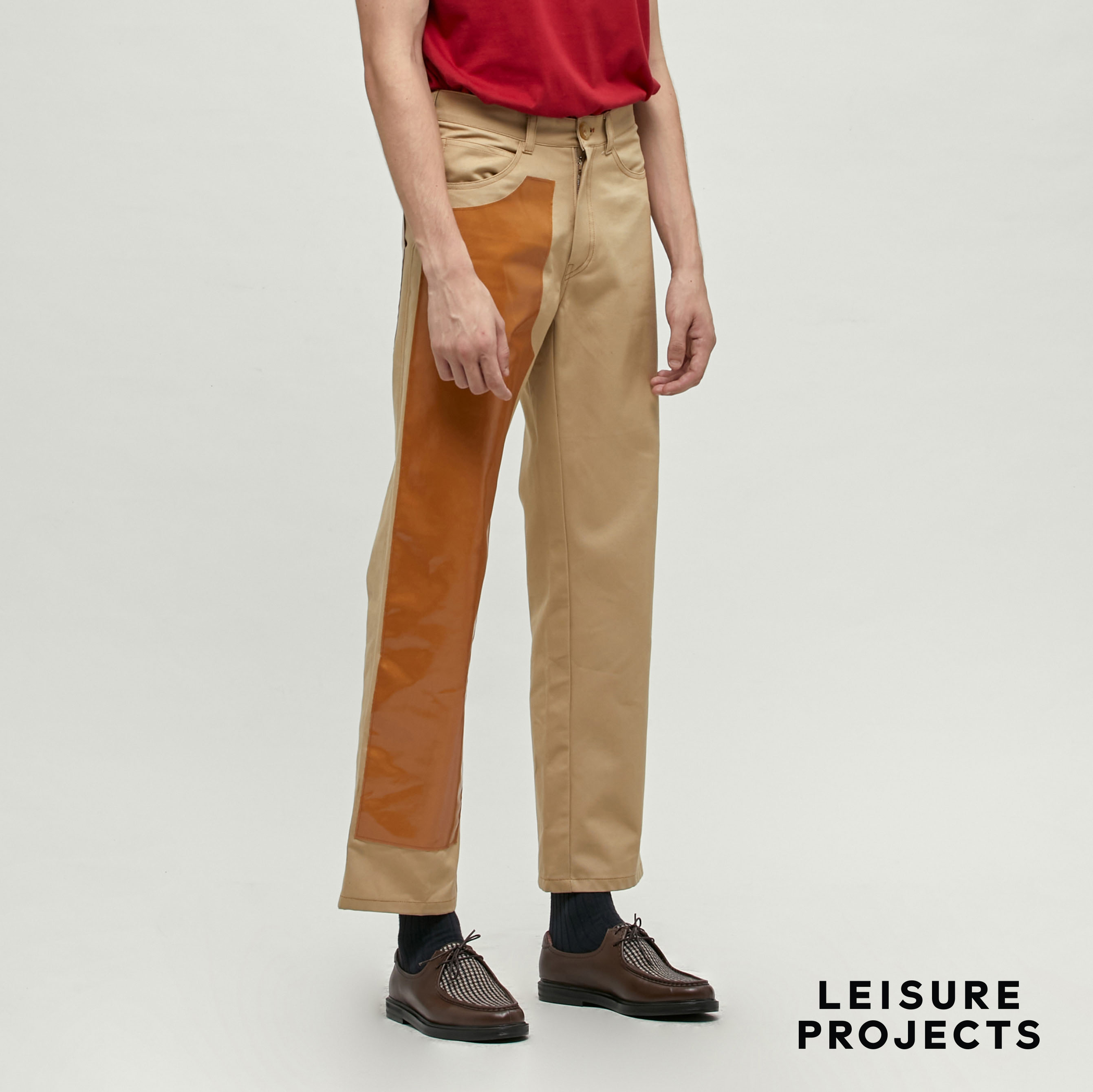 (LEISURE PROJECTS) FIVE POCKET DENIM WITH PLASTIC COATING TEXTURE PANEL ...