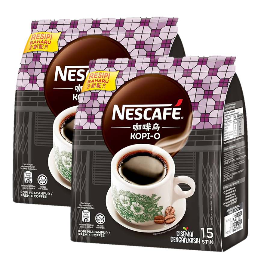 Nescafe Kopi O Black Roast 2in1 Coffee เนสกาแฟ โกปิ๊ โอ แบล็ค โรสต์ 16g ...