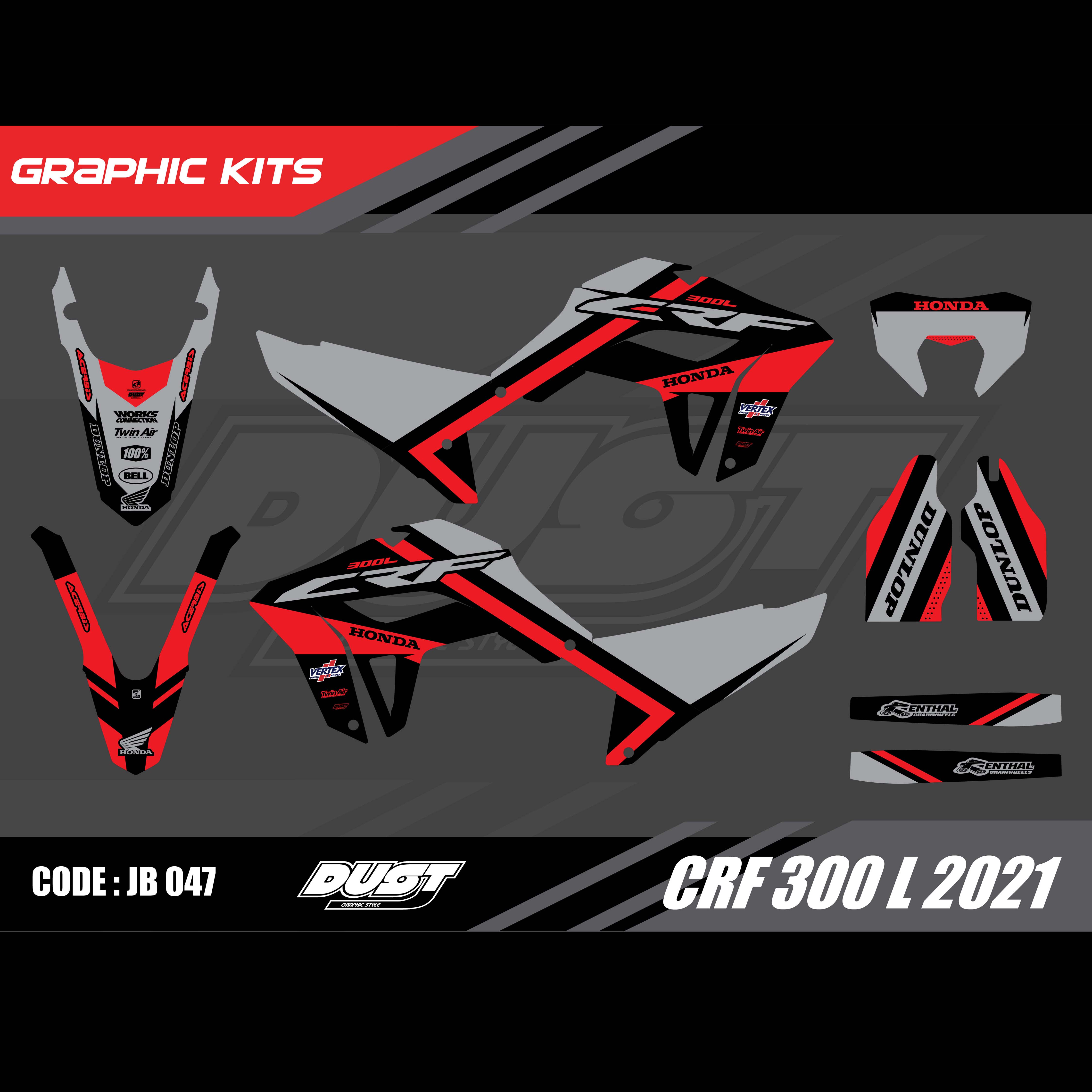 สติ๊กเกอร์วิบาก Honda CRF 300L ทั้งคัน Graphic kit สติ๊กเกอร์เคลือบเงา ...