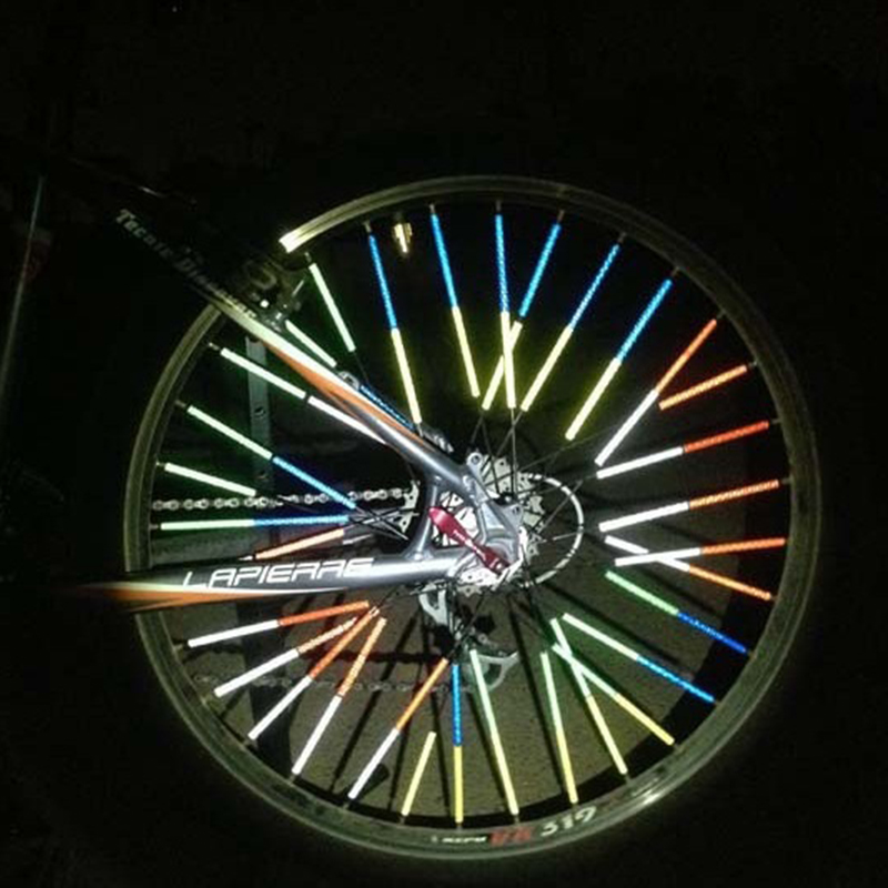 Bike Reflective Stickers Cycling Fluorescent Reflective Tape MTB ...