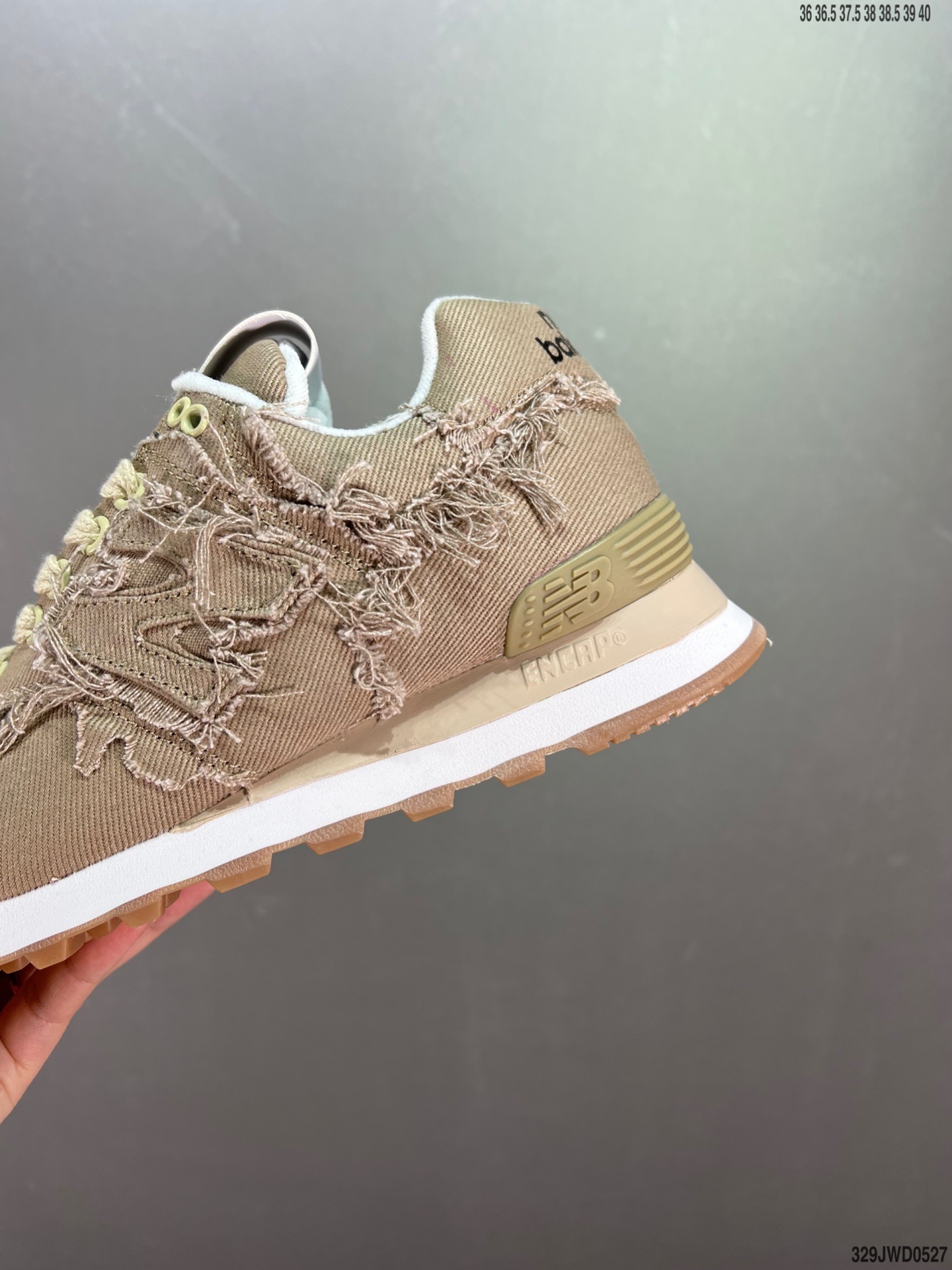 Miu Miu x574 Joint Retro Running Shoes Female Denim Cool and Beautiful ...