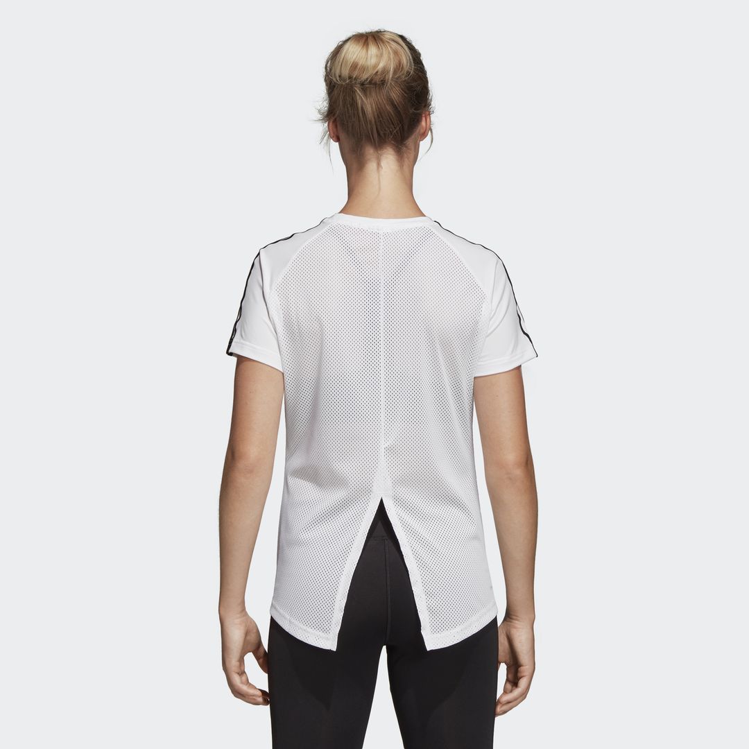 adidas TRAINING เสื้อยืด Design 2 Move 3-Stripes ผู้หญิง สีขาว DS8723 ...