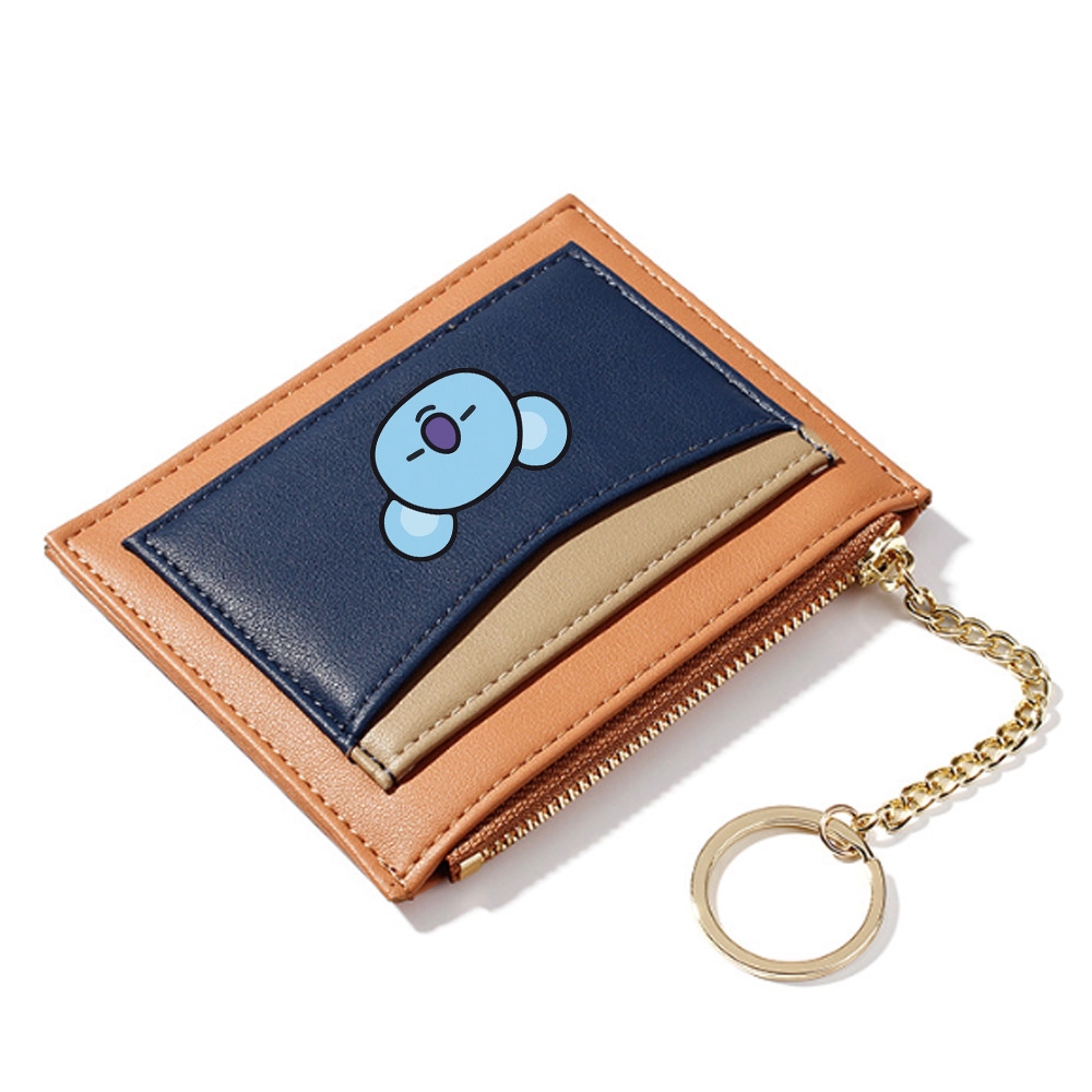 BTS BT21 Coin Purse Creative Stitching Wallet Female Jungkook Peripl ...