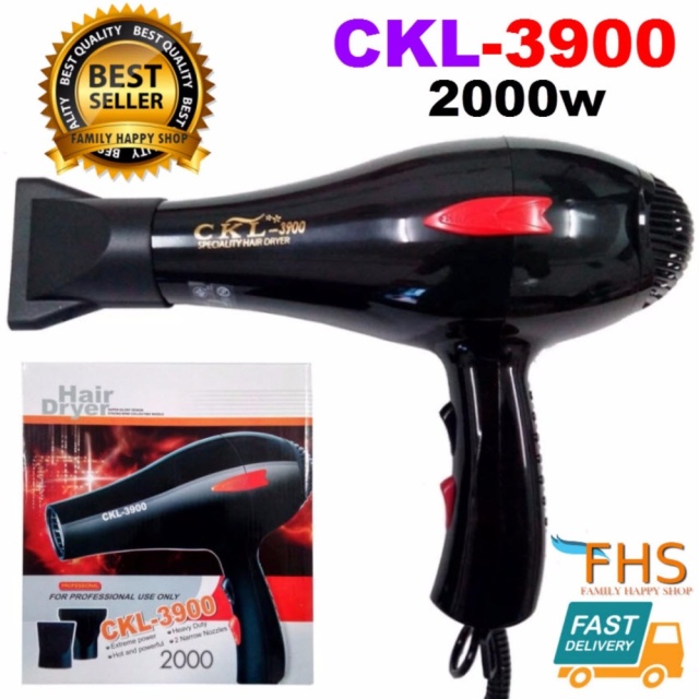 ขาย CKL ไดร์เป่าผม 2000 วัตต์ รุ่น CKL- 3900 ปรับแรงลมได้ 2 ระดับ ความร้อน 2 ระดับ (พร้อมหัวปรับ ...