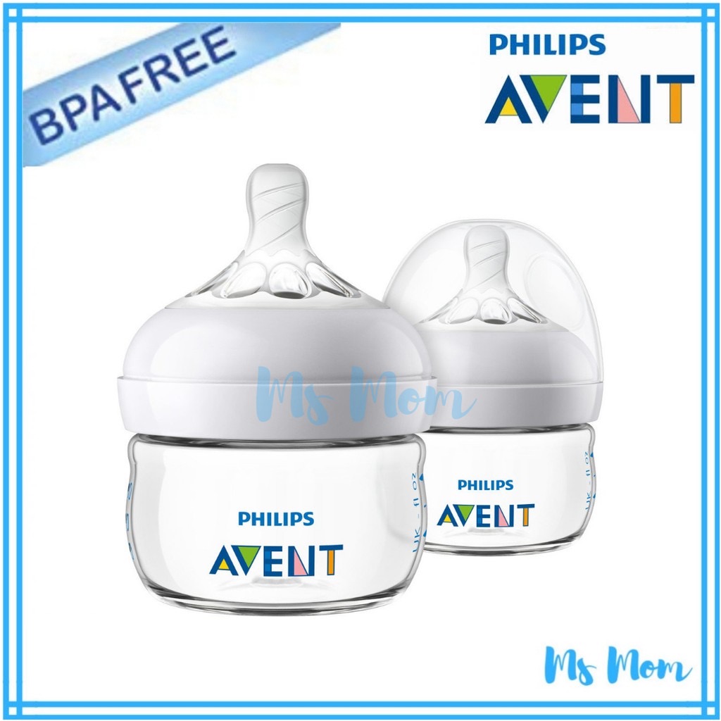 ขวดนม Philips Avent ขวดนมแก้วแบบกว้าง 60 มล. ขวดนมมัลติฟังก์ชั่นสำหรับเด็ก ขวดเดียวใช้ได้หลาย ...