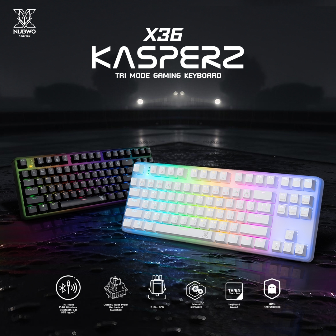 คีย์บอร์ดเกมมิ่ง Nubwo X36 Mechanical SW Wireless Gaming Keyboard พร้อม ...