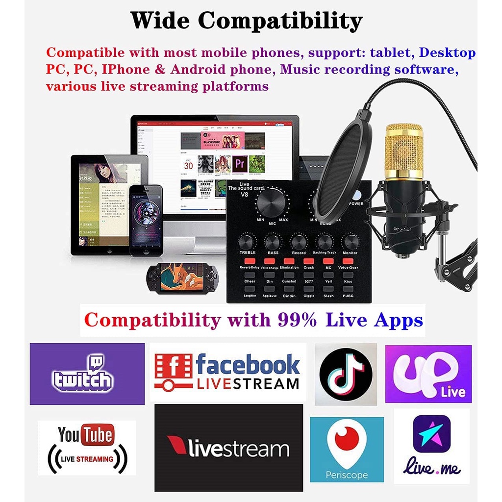 Max1การ์ดเสียง V8 ซาว์นการ์ดแปลงสัญญาณเสียง V8 Live Stream audio ...