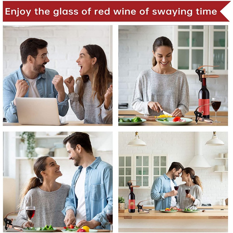 Wine Opener Set Premium Leather Box Rabbit Corkscrew Wine Bottle Opener ...