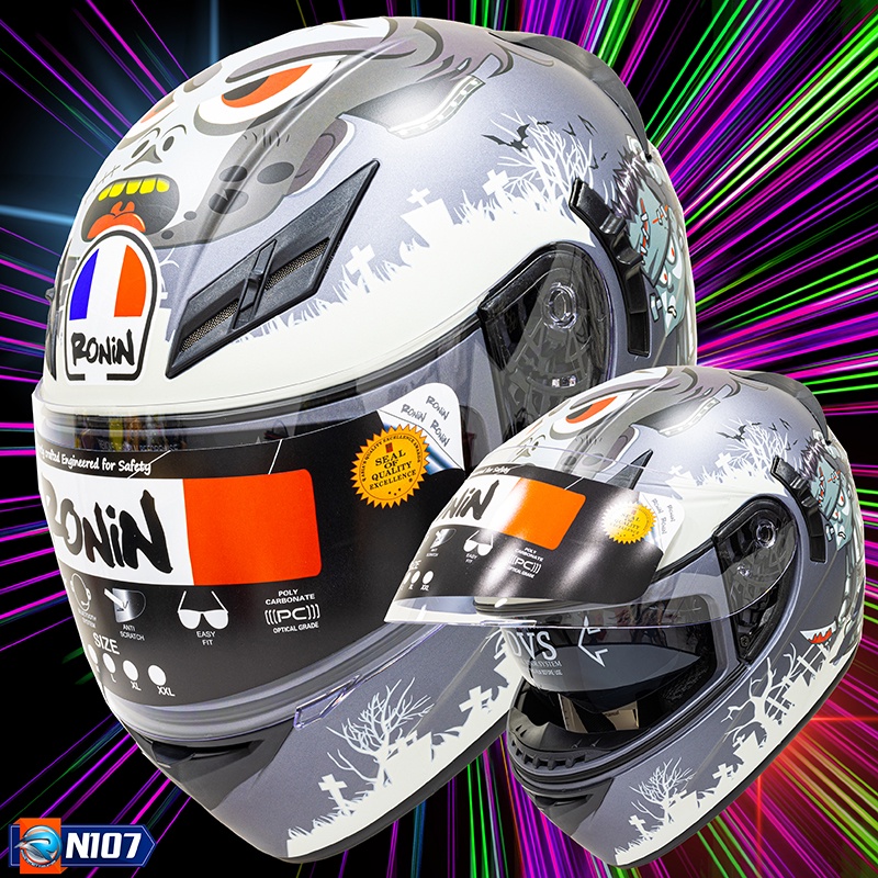 หมวกกันน็อคเต็มใบ RONIN N SERIES หมวกกันน๊อค รถจักรยานยนต์ Helmet ชิวใส ...