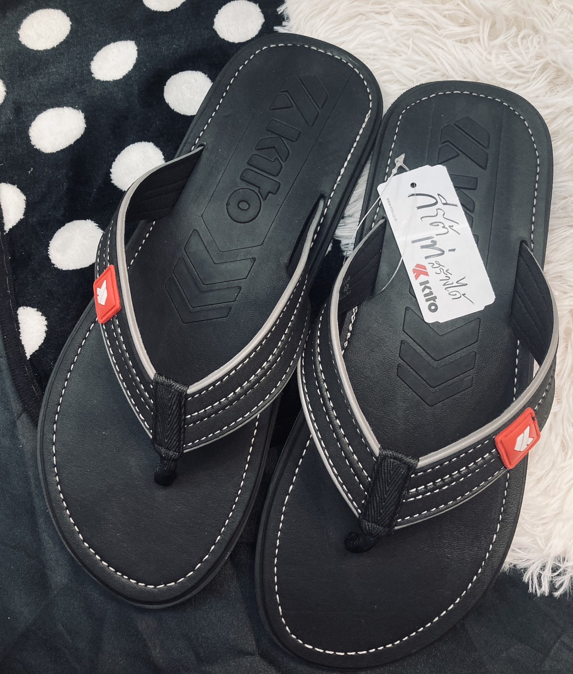 เท่ แตะดำหนีบ kito ป้าย 428 ลดถูกสุด ได้ 335 พื้นFLEX ใส่สบาย พื้นนุ่ม ...