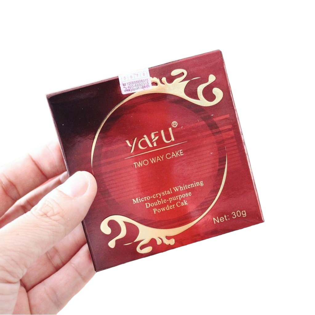 แป้งพัฟ Yafu (ตลับแดง) แป้ง 2 ชั้น แป้งพัฟผสมโสม+ไวท์เทนนิ่ง เอสเซ้นต์+ไข่มุกบริสุทธิ์ No.988 ...