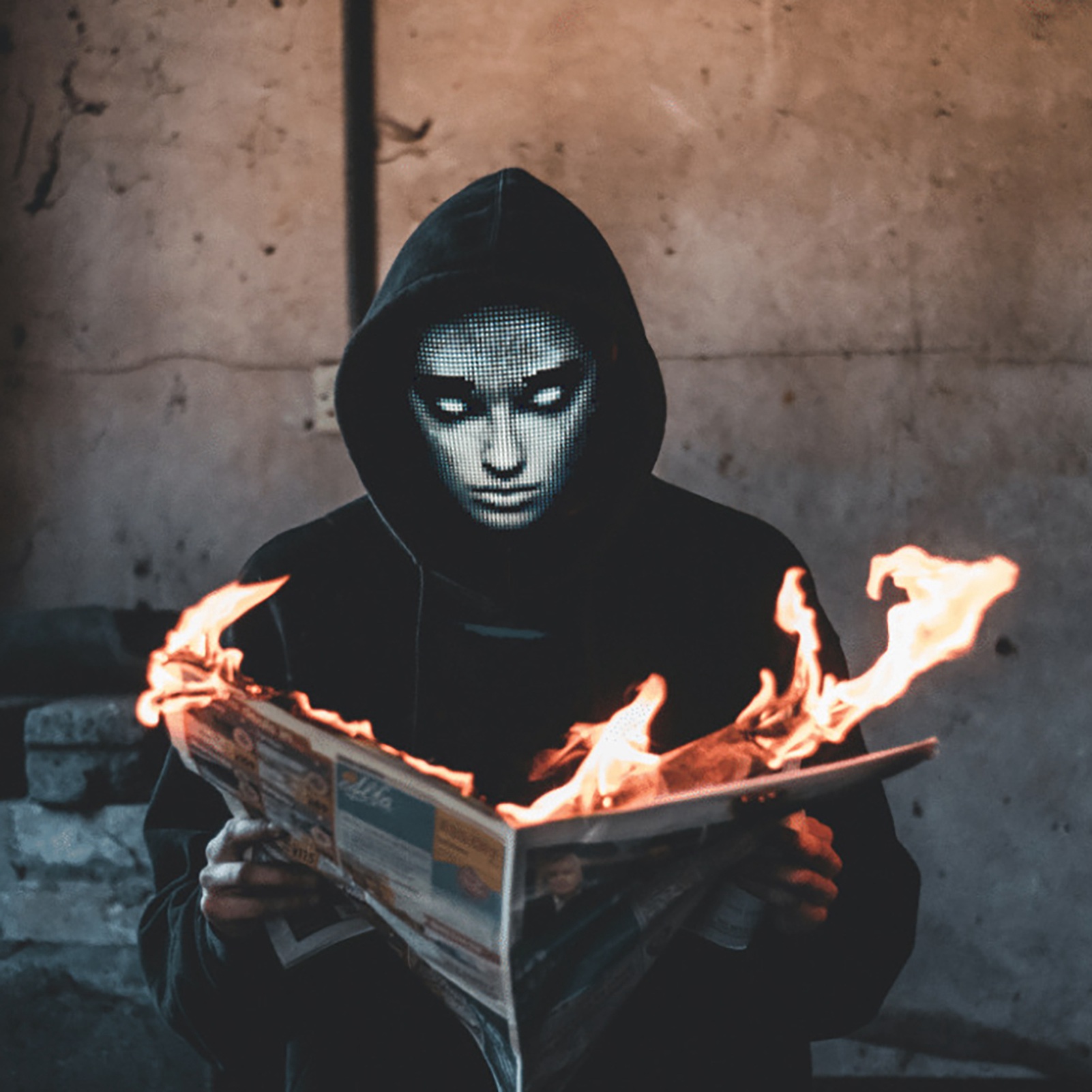 【Cosplay】LED Mask Shining APP Mask for Costume Halloween Christmas ...