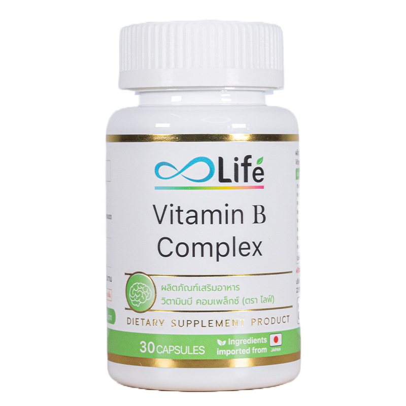 Life วิตามินบี คอมเพล็กซ์ Life Vitamin B Complex 30 แคปซูล วิตามินบีรวม ...