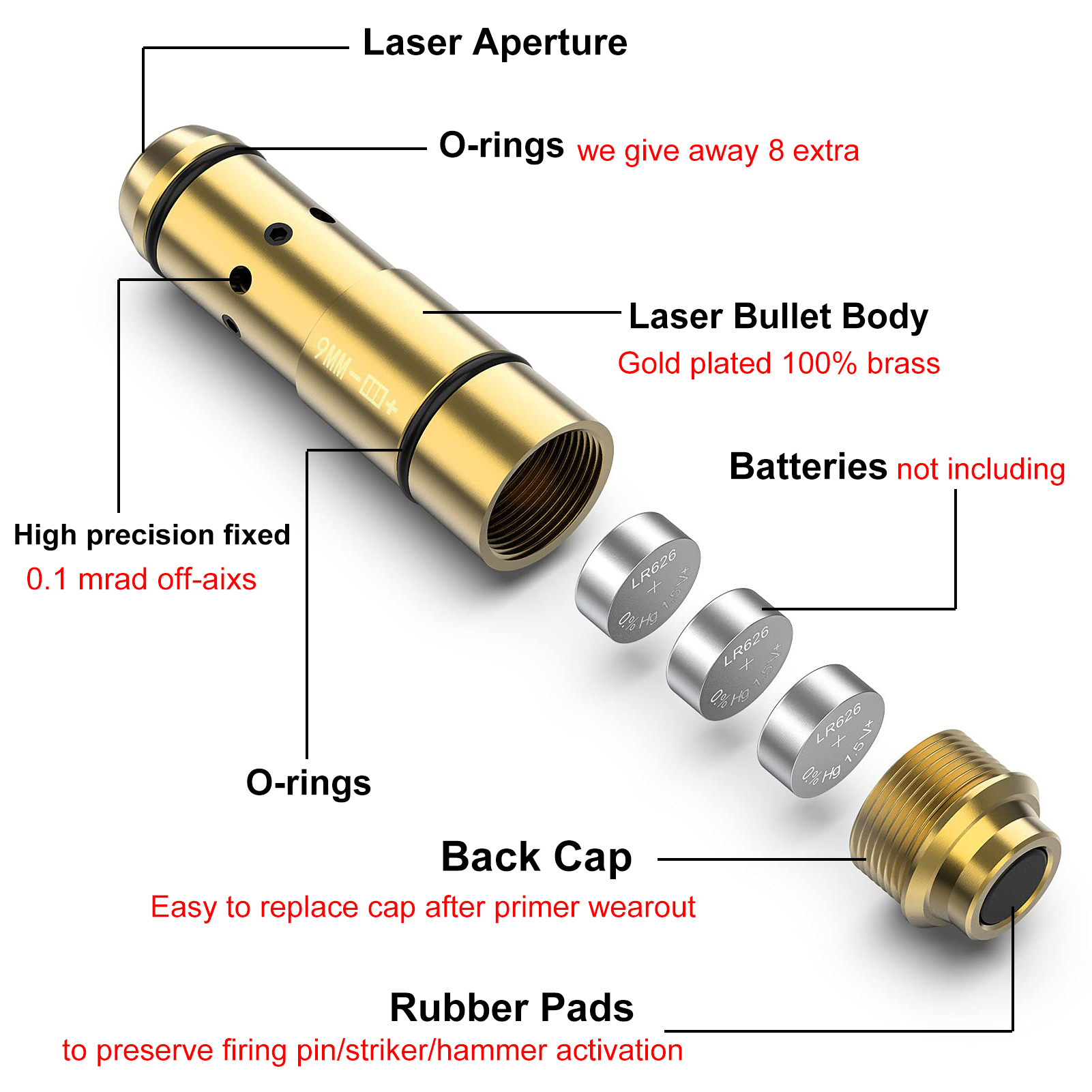 【Ready Stock COD】Bitak Laser Training Dry Fire Cartridge Red Dot With ...