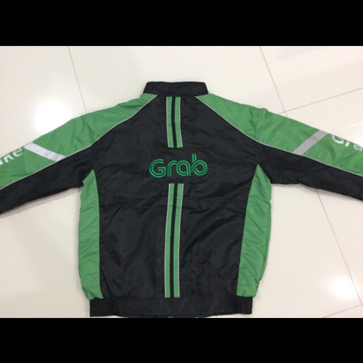 เสื้อแกร็บสีดำเขียว แกร็บแจ็กเก็ตสีดำ grab food grab jacket เสื้อแกร๊ป ...