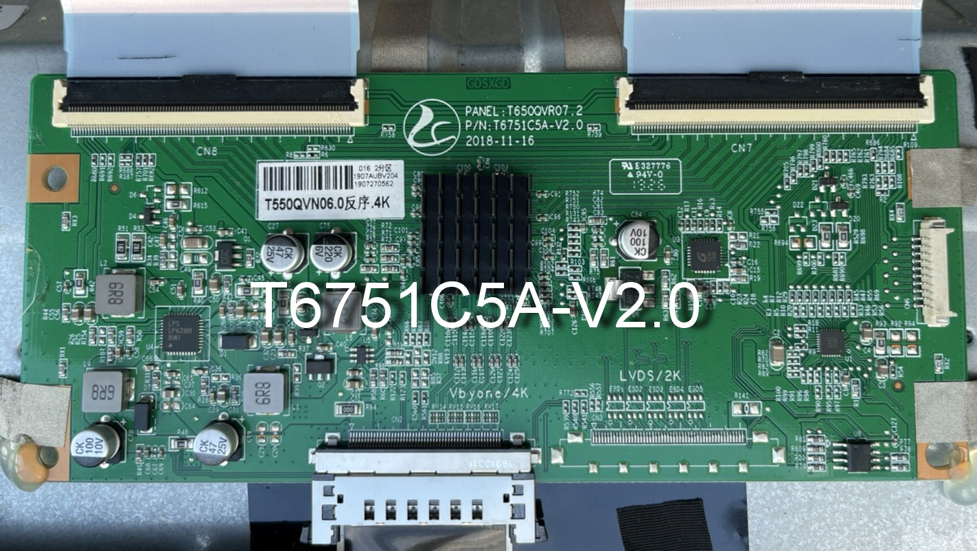 ทีคอน TV Prisma รุ่น DLE-5502ST พาร์ท T650QVR07.2 T6751C5A-V2.0 ใช้กับ ...