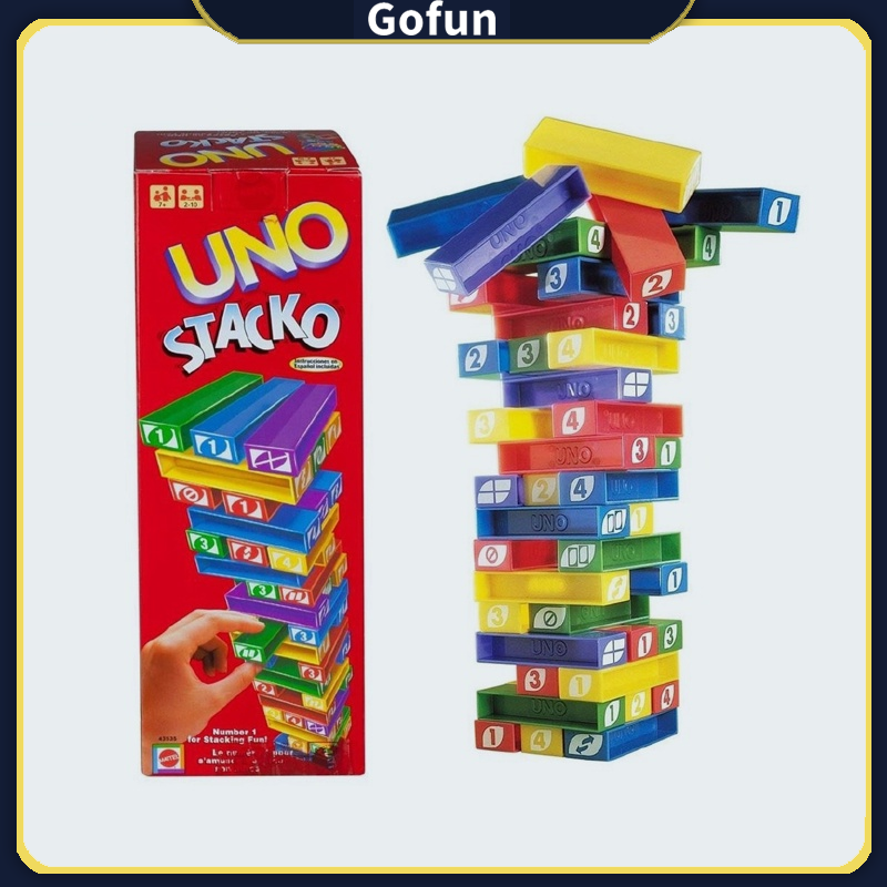 UNO STACKO The Stacking Block Game Mini Board Game | Lazada.co.th
