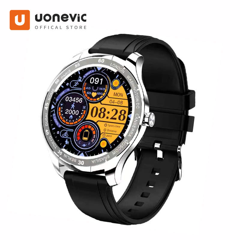 Uonevic สมาร์ทวอท์ช T50 45มม. Full HD กันน้ำโทรผ่านบลูทูธเตือนยาวสแตนด์ ...