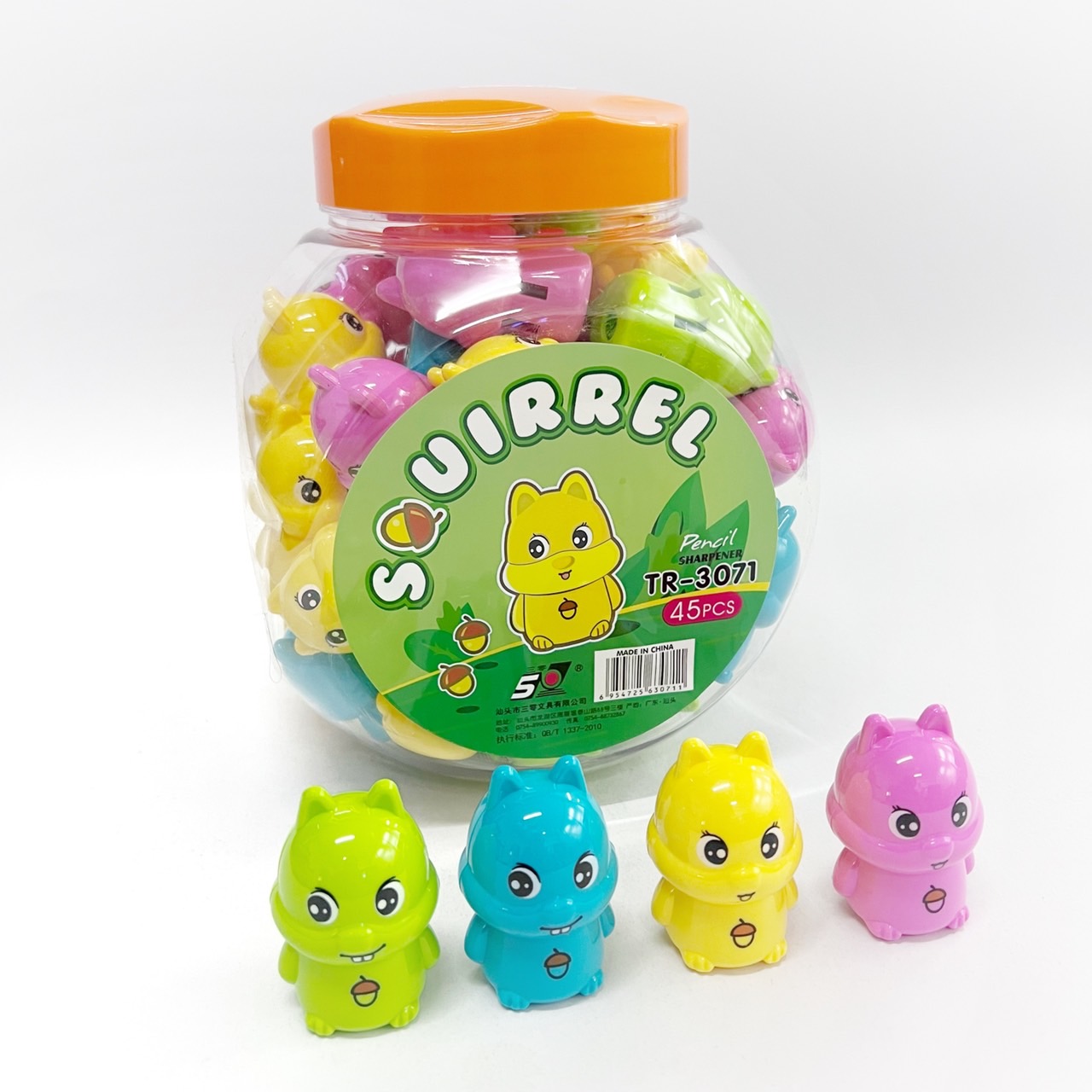 กบเหลาดินสอรูเดียว รูปกระรอก TR-3071 Squirrel Pencil Sharpener 4สี ...