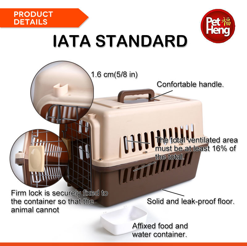 #3 Large Airline Approve Dog Cat Crate Pet Carrier Cage With Tray And ...