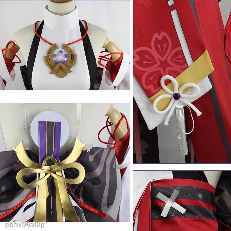 Genshin Impact Yae Miko Cosplay Costume Guuji Yae Fancy Outfits Full ...