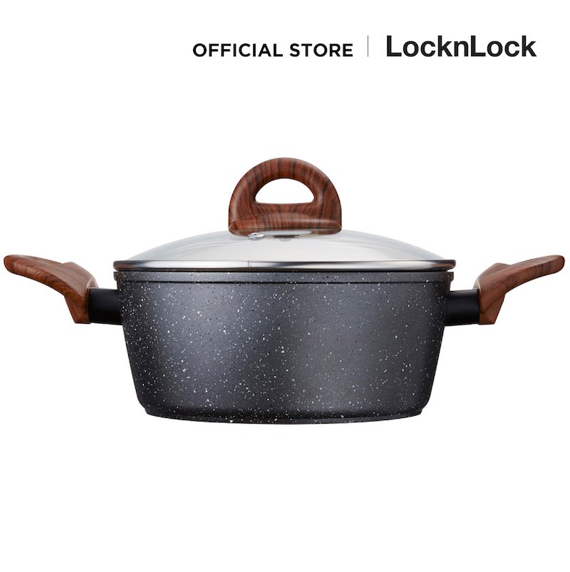 LocknLock BAUM CASSEROLE หม้อสองหูพร้อมฝาแก้ว - LBU1242 | Lazada.co.th