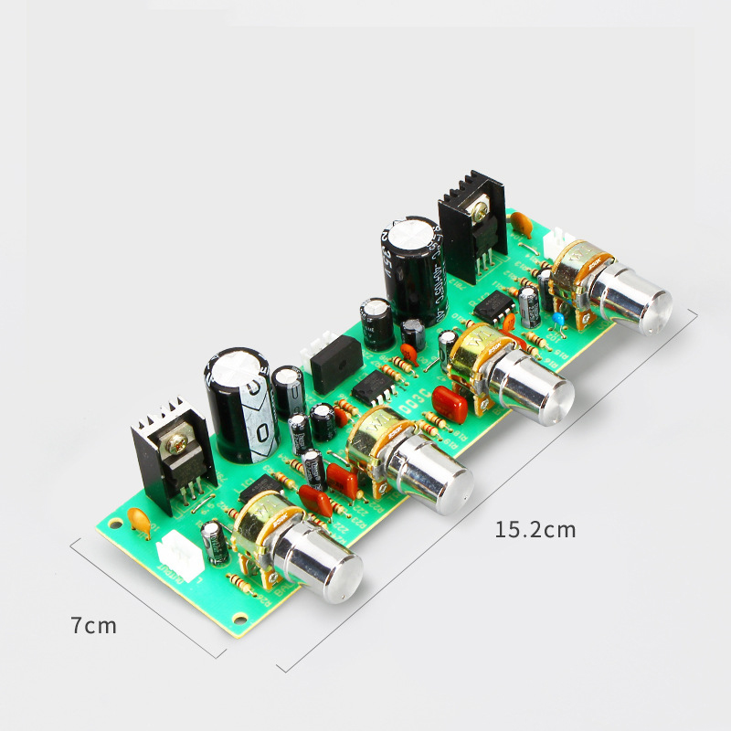 12V NE4558 HIFI Preamp Tone Board Bass Treble Volume Control Pre ...