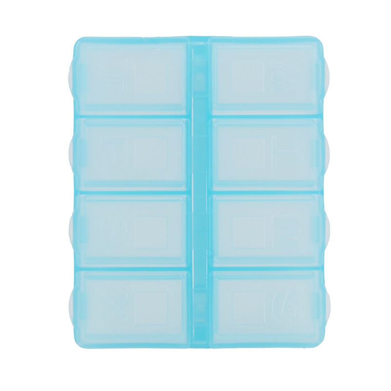 Plastic Rectangle 8 Compartments 7 Days Medicine Pill Box - esfhbftgjm ...