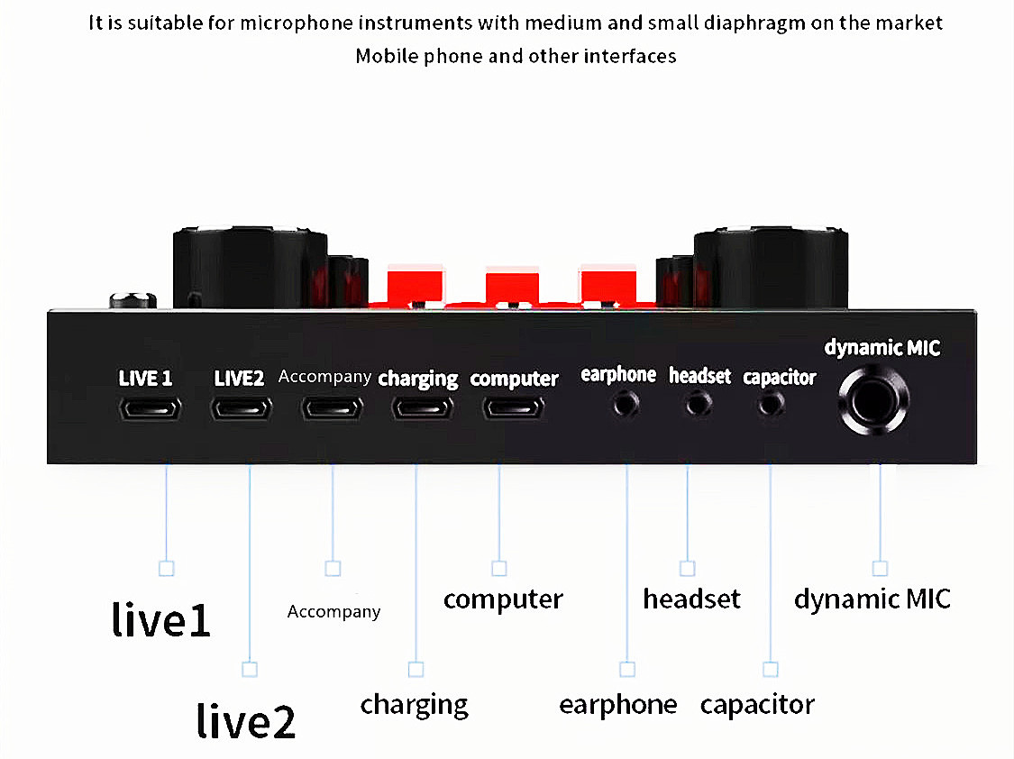 V8S Audio Live Sound Card การ์ดเสียง for Phone Computer USB Headset ...