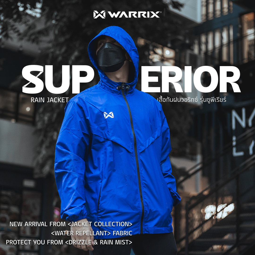 WARRIX เสื้อกันฝน Superior Rain Jacket (WA-223JKACL30) | Lazada.co.th