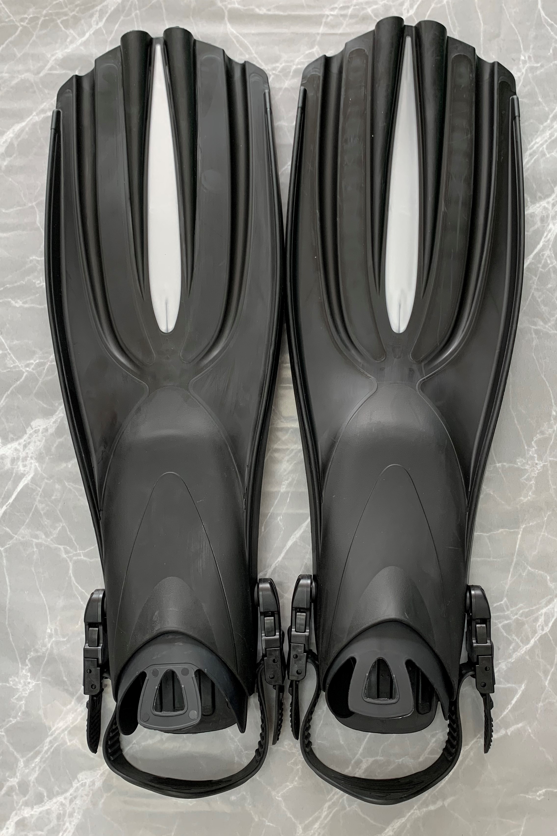 Adjustable Open Heel Diving Fins, Flexible Swimming Fins, Learn to Swim ...