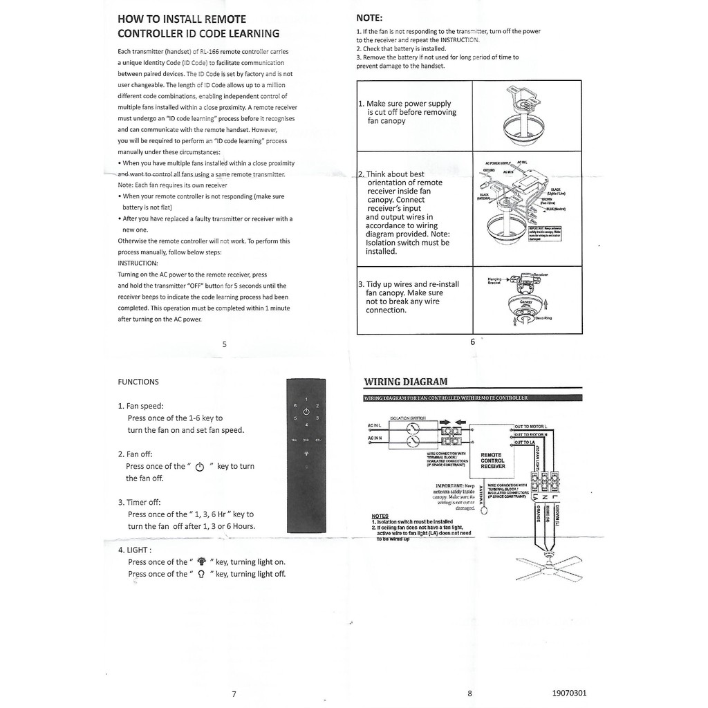 (Wowwww++) Remote Control พัดลมเพดาน Mr.Ken รุ่น VC980 ราคาถูก พัดลม ...