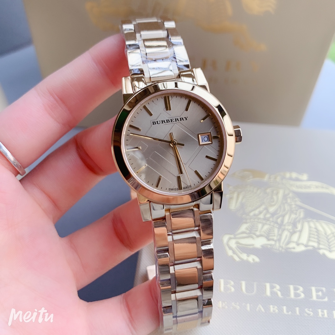 Burberry Unisex Classic Checked Analog Quartz 34mm Watch BU9134 ...