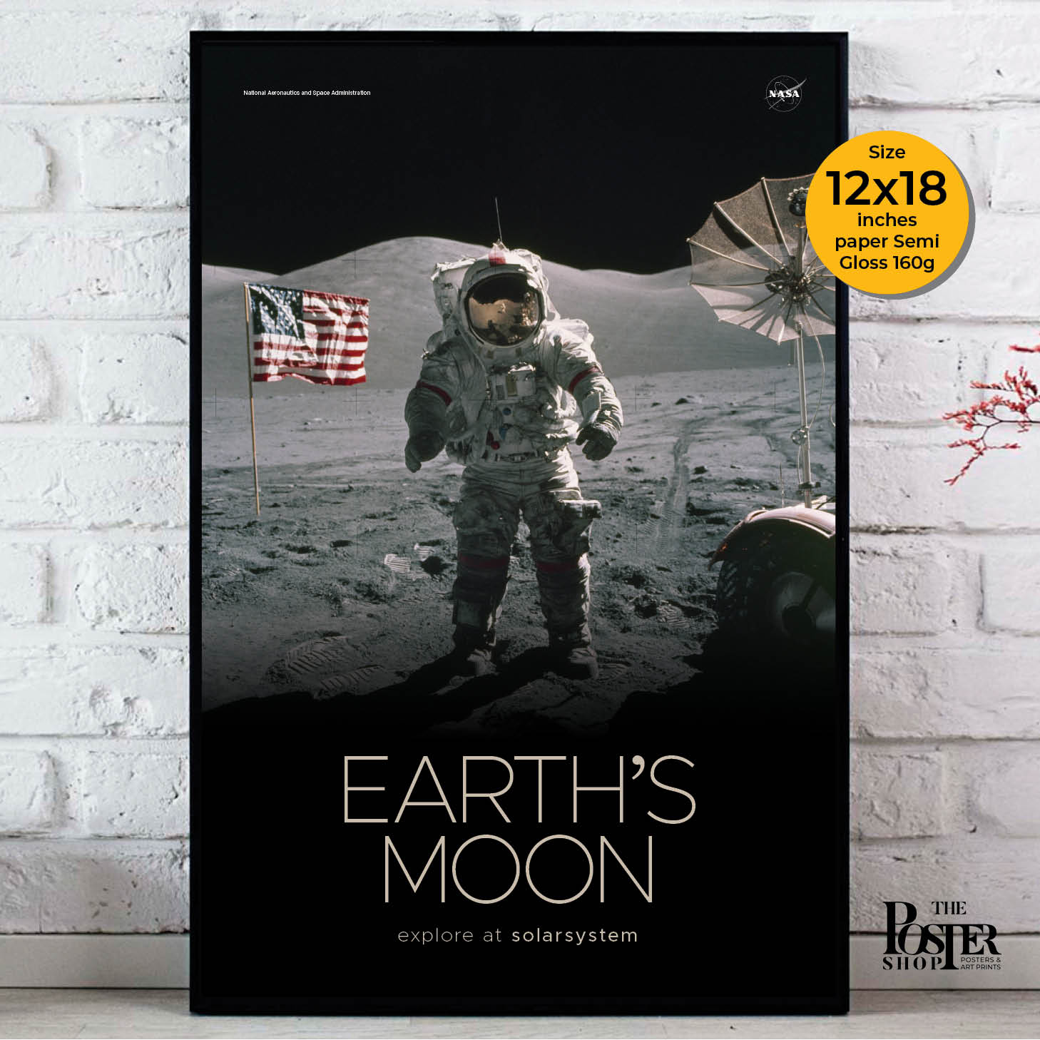 Moon Poster - NASA our solar system poster series ภาพจากนาซ่า | Lazada ...