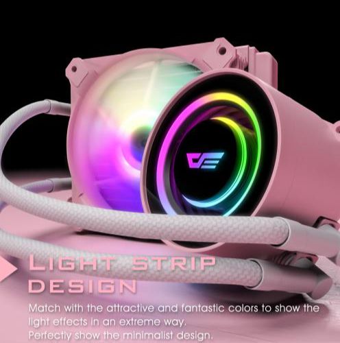 DarkFlash DX120 pink CPU Liquid water cooling Cooler RGB120mm pc Fan ...