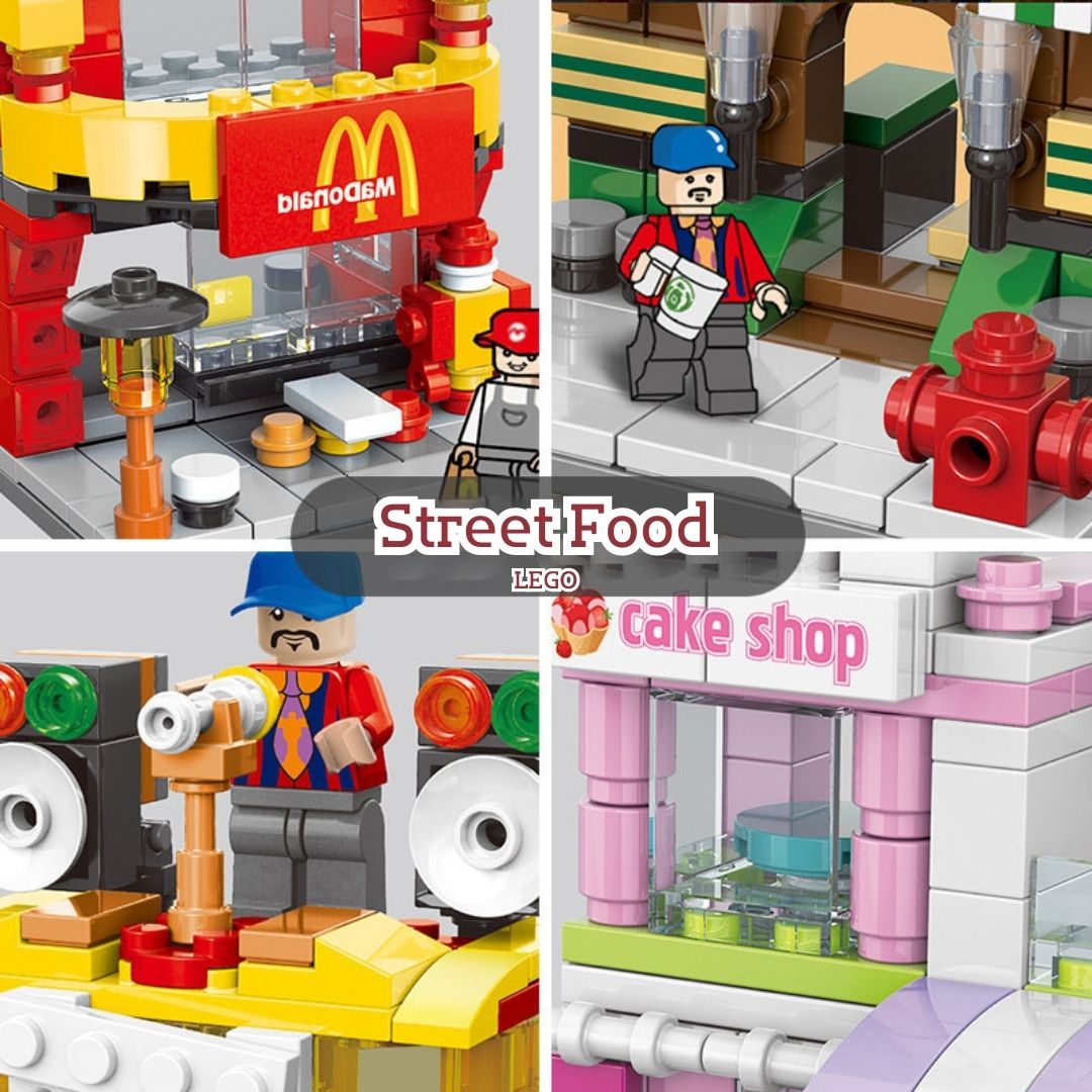 พร้อมส่งบล็อกตัวต่อ Street Food Lego ร้านอาหาร DIY เลโก้ ของเล่น ของ ...