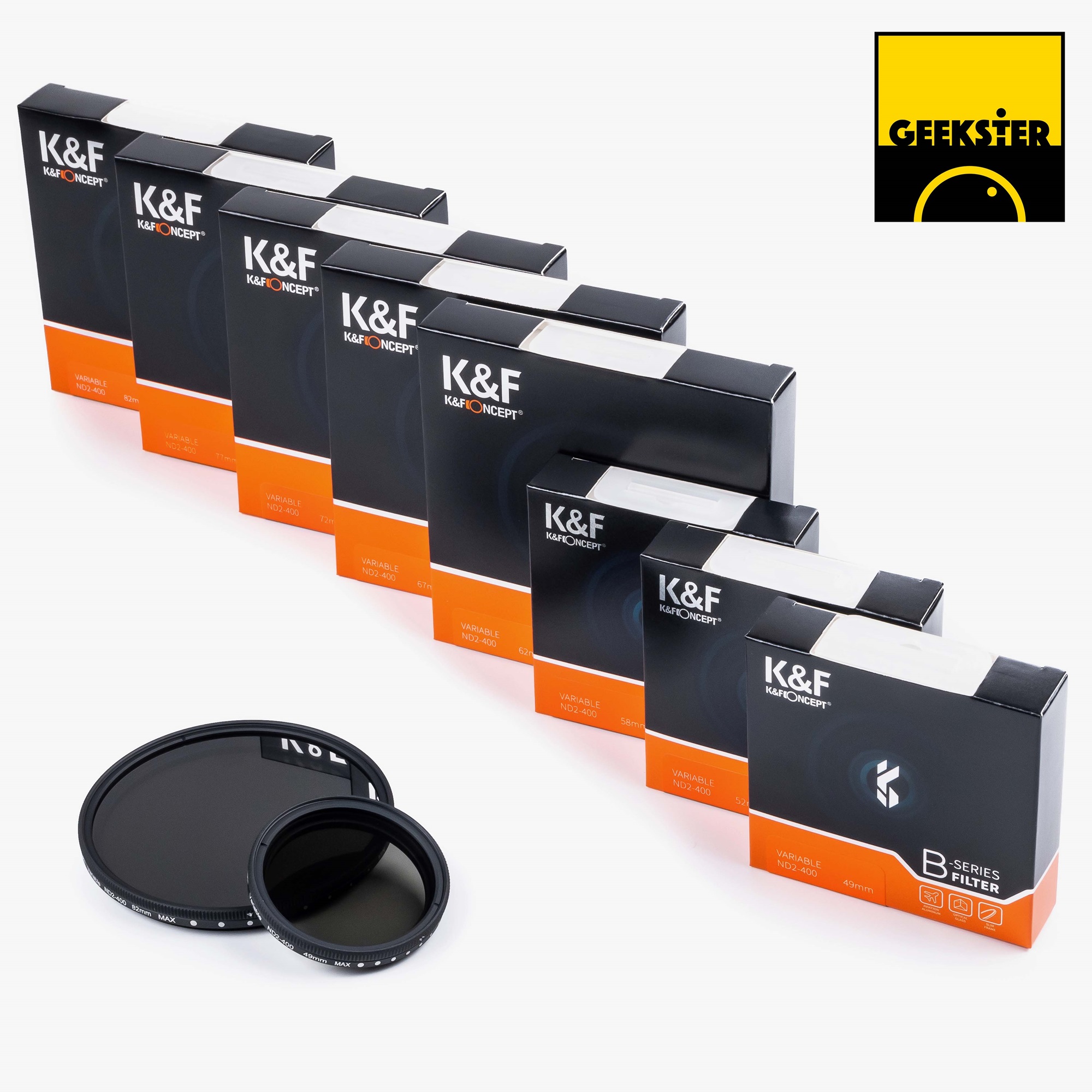 ND Fader ฟิลเตอร์ K&F 1-9 Stop ลดแสง ( ND2 - ND400 ) B-Series Coating / 49mm 52mm 58mm 62mm 67mm ...