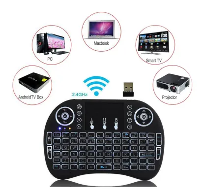 Mini Wireless Keyboard แป้นพิมพ์ภาษาไทย 2.4 Ghz Touch pad คีย์บอร์ดไร้ ...
