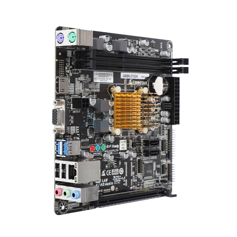 MAINBOARD BIOSTAR A68N-2100K CPU AMD E1-6010 (DUAL-CORE) ประกัน 3Y เมน ...