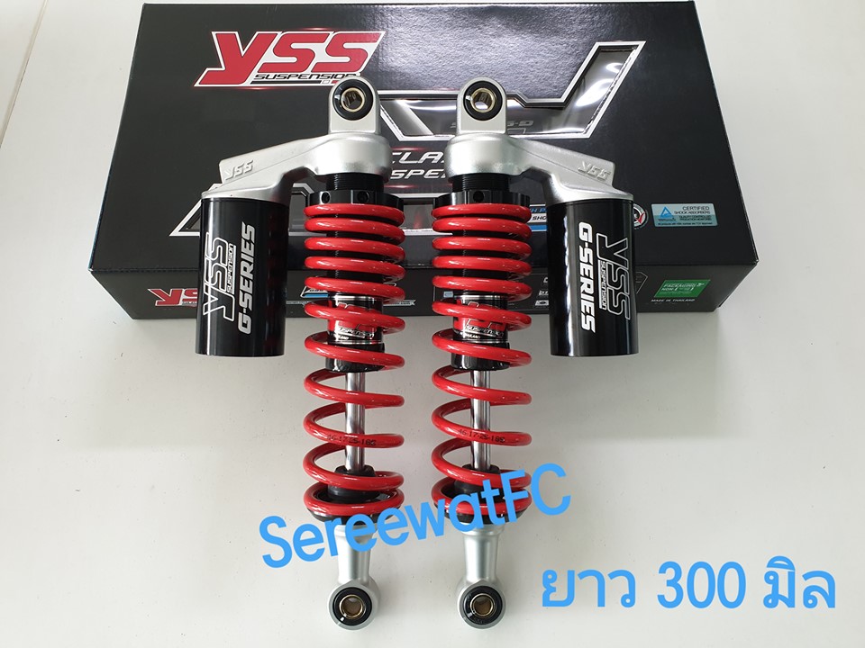 โช้คหลัง YSS Wave 110i G-Series ยาว 300มิล สปริงแดง กระปุกดำเลเซอร์ ...