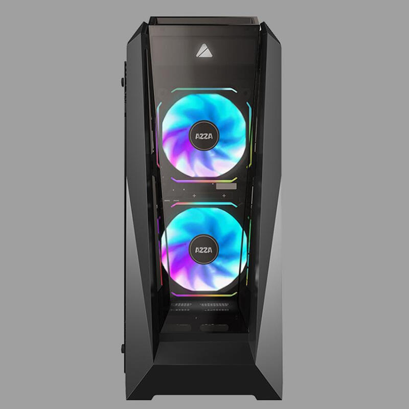 AZZA Mid Tower Tempered Glass RGB Gaming Case Chroma 410B - Black ...