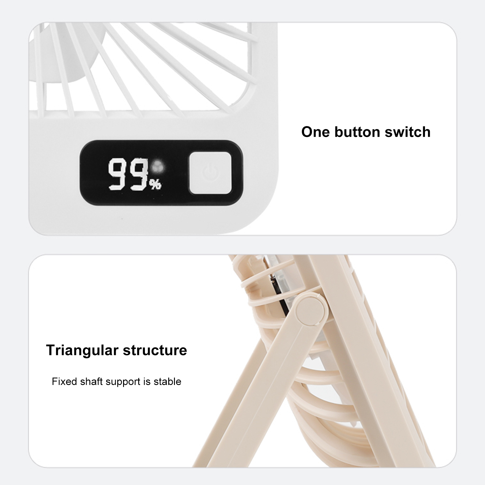 Xiaomi JISULIFE Portable Desk Fan Digital DIsplay 5 Wind Speeds ...