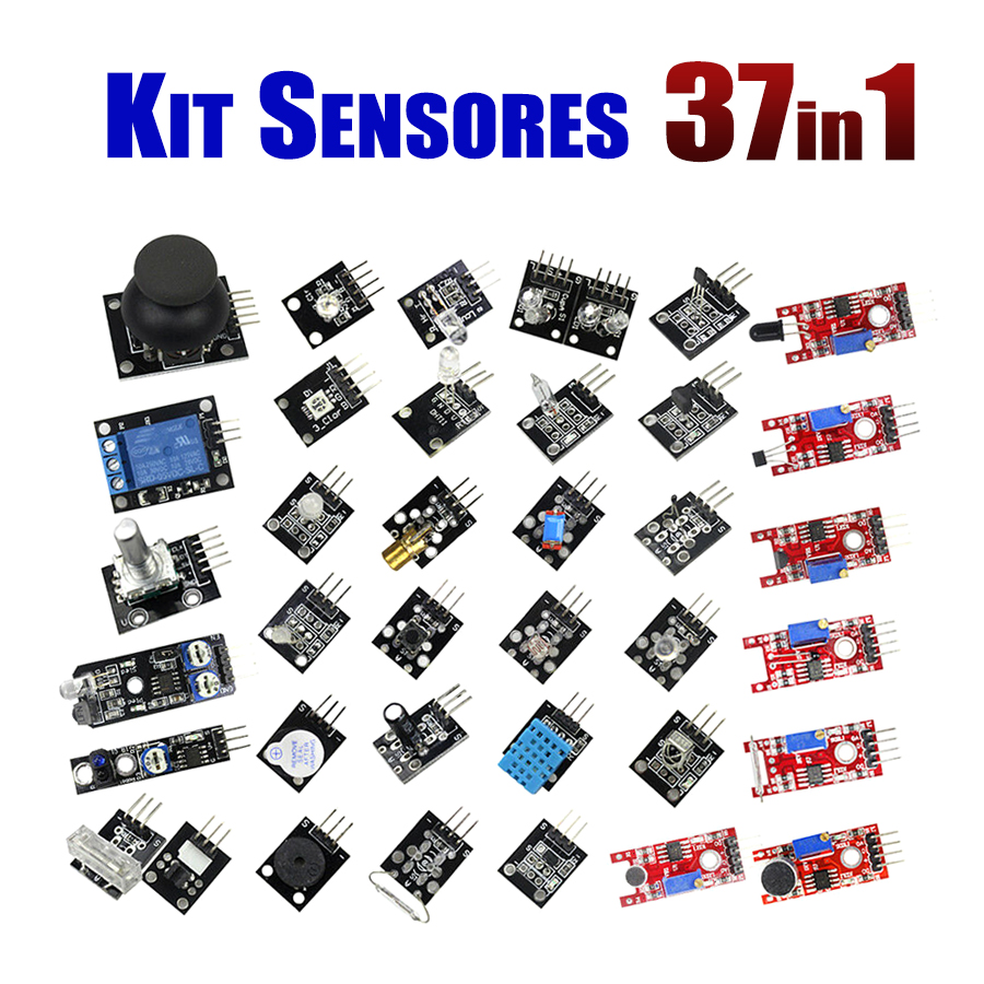 Smart decor ชุดโมดูลเซนเซอร์ 37 in 1 สำหรับ Arduino พร้อมกล่องพลาสติก ...