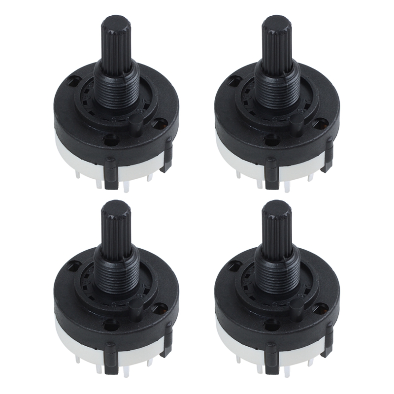 4X 3P4T 3 Pole 4 Position Single Wafer Band Selector Rotary Switch W ...